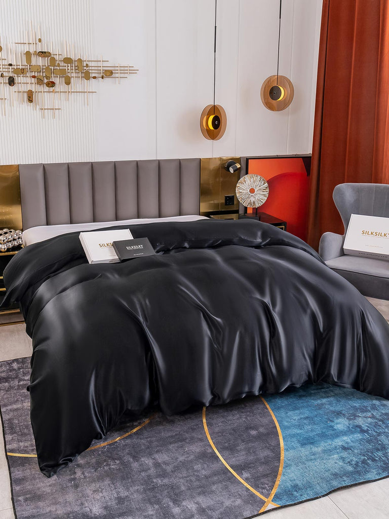 Silksilky 19Momme Mulberry Silk Duvet Cover Queen Best Silk Bedding ...