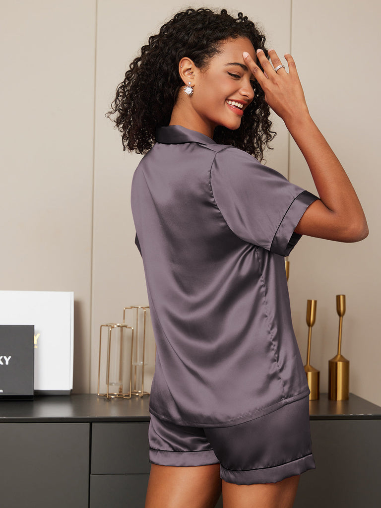 Silksilky Short Sleeve Silk Sleepwear Silky Women's Pajamas – SILKSILKY
